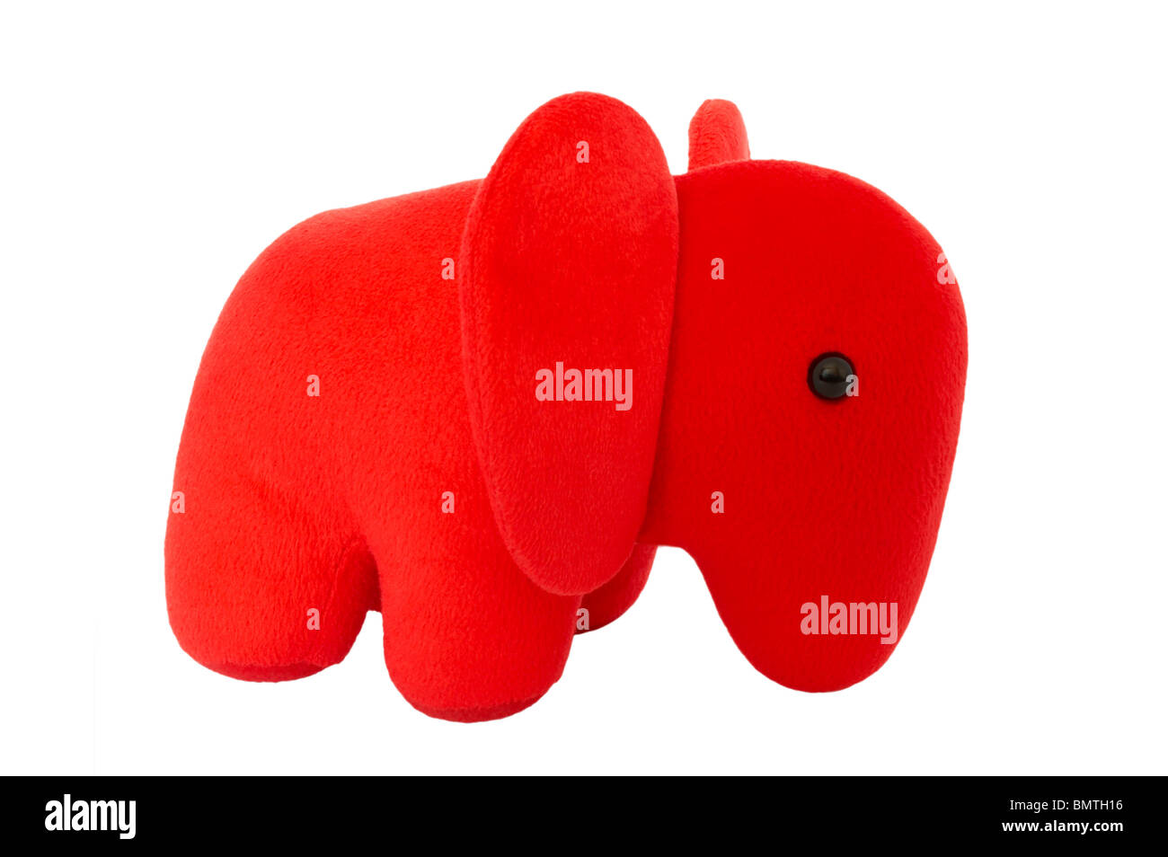 The toy red elephant calf Stock Photo - Alamy