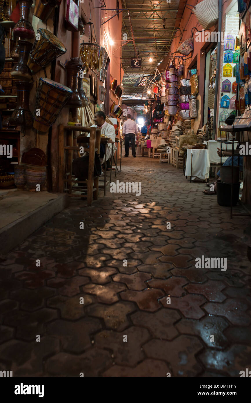 Shops in souk. Medina. Marrakech. Morocco. Africa Stock Photo - Alamy