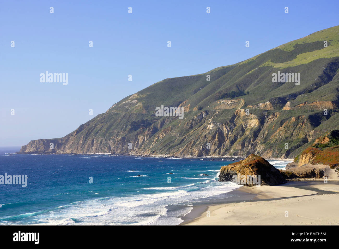 Ocean coast at California Coastal Highway, USA Stock Photo - Alamy