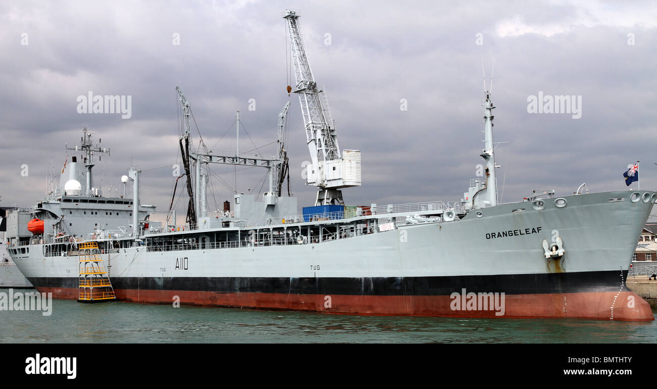 RFA Orangeleaf (A110) is a Leaf-class fleet support tanker of the Royal ...