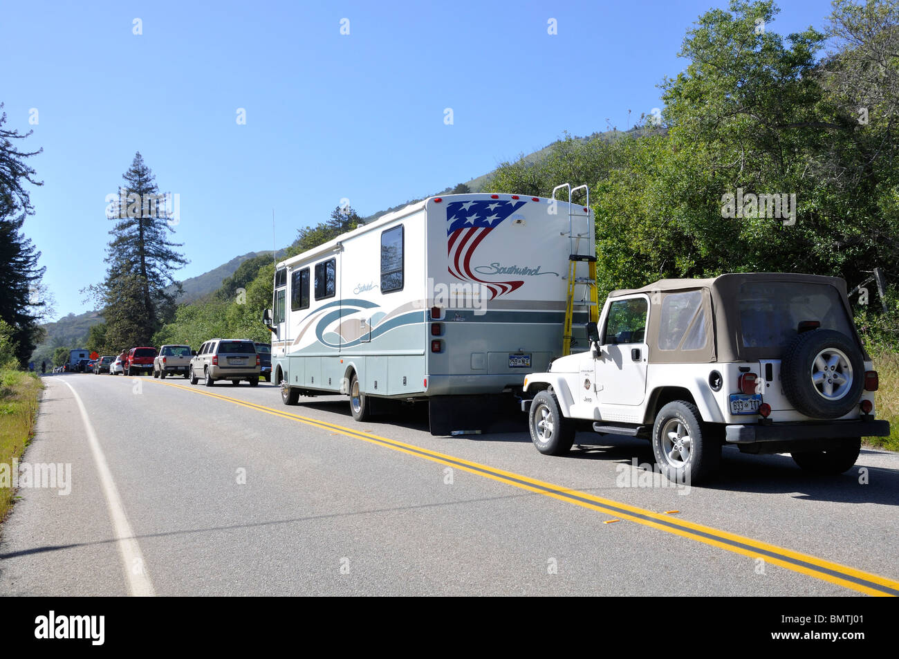 RV on the Coastal Highway Route 1, California , USA Stock Photo - Alamy