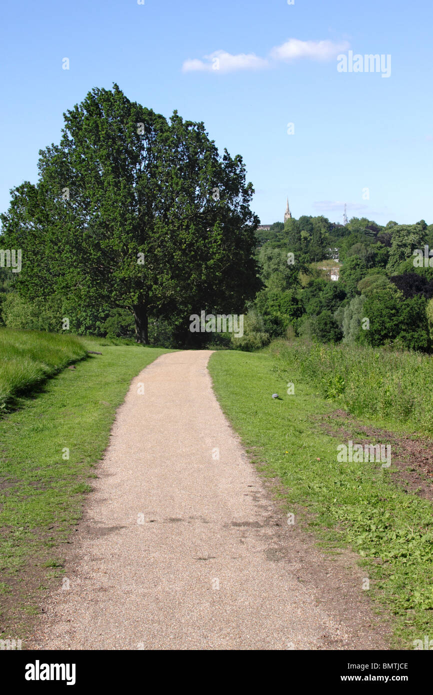 Public footpath Hampstead Heath London Stock Photo - Alamy
