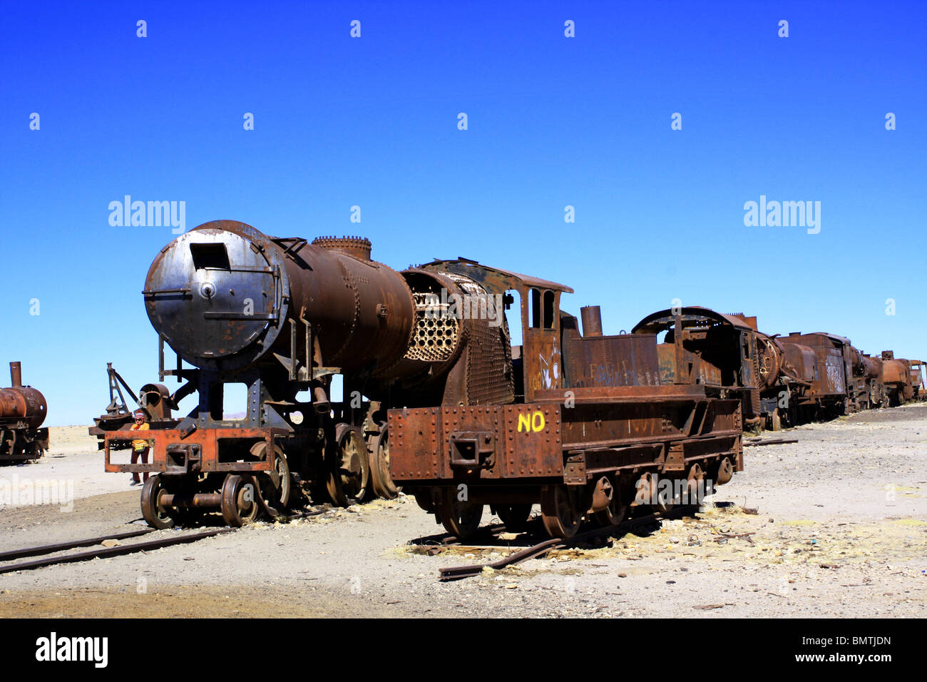 Train cemetery, Uyuni, Bolivia Stock Photo - Alamy