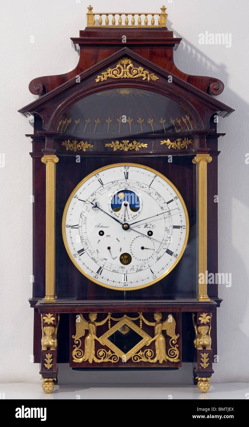 Vintage Astronomical Clock Stock Photo - Alamy