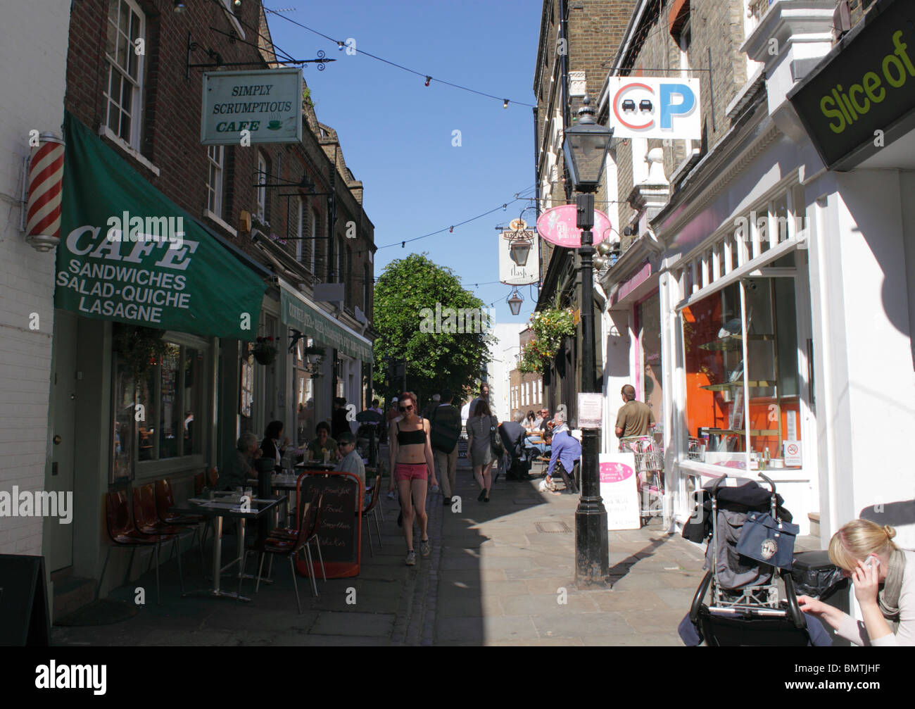 Simply Scruptious Cafe Flask Walk Hampstead London June 2010 Stock ...