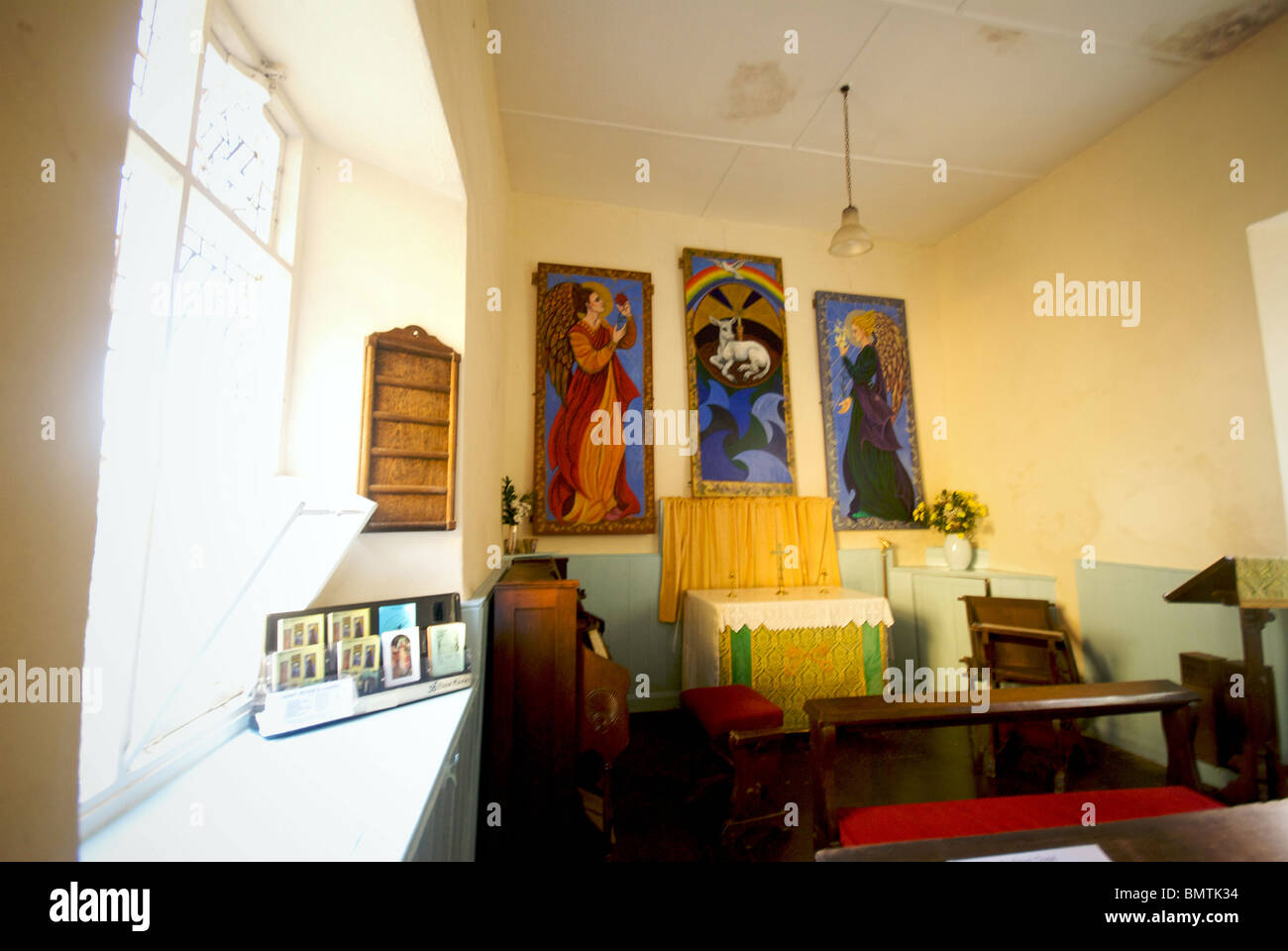 Clovelly Devon UK Chapel of St Peter Interior Stock Photo - Alamy