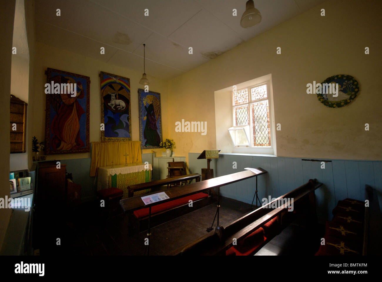 Clovelly Devon UK Chapel of St Peter Interior Stock Photo - Alamy