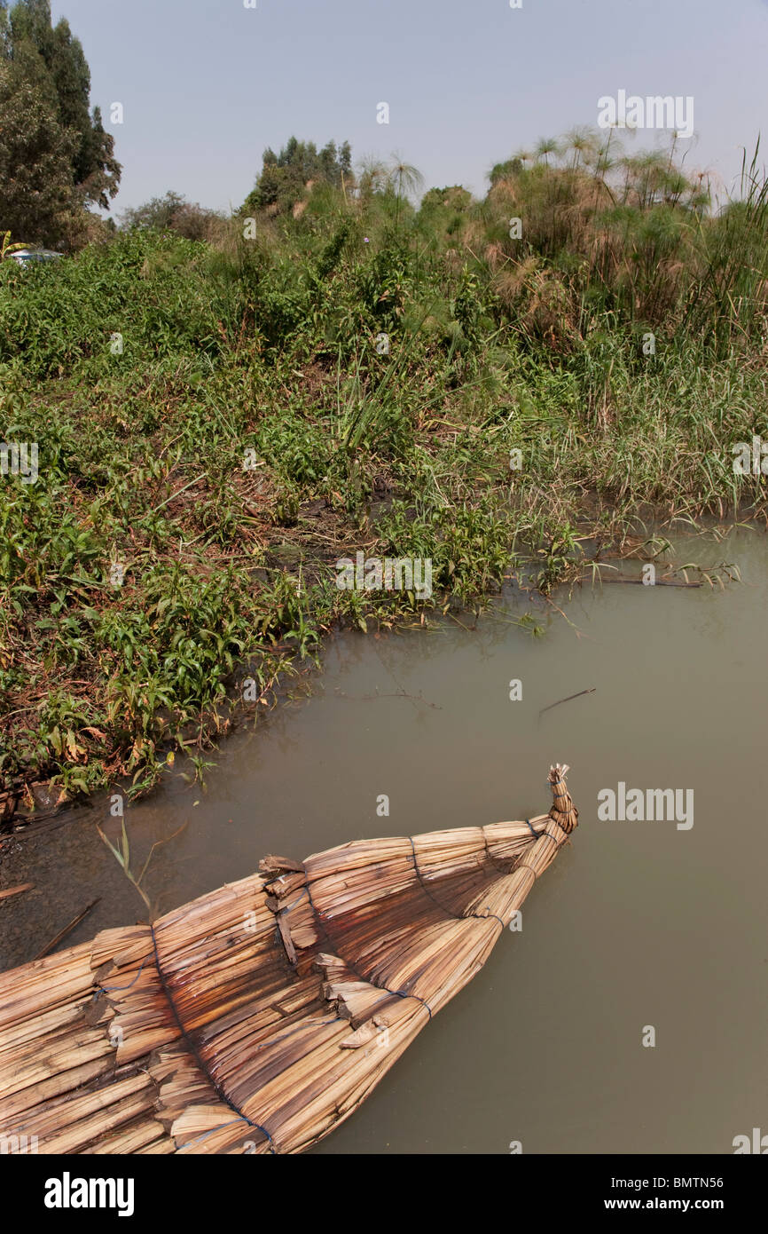 Africa. Ethiopia. Lake Tana. Papirus boat Stock Photo - Alamy