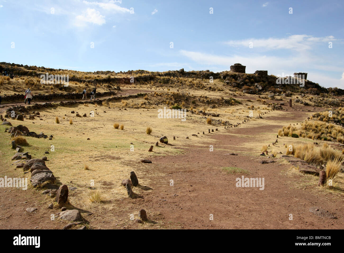 Sillustani. Pre-Incan burial ground on the shores of Lake Umayo near ...