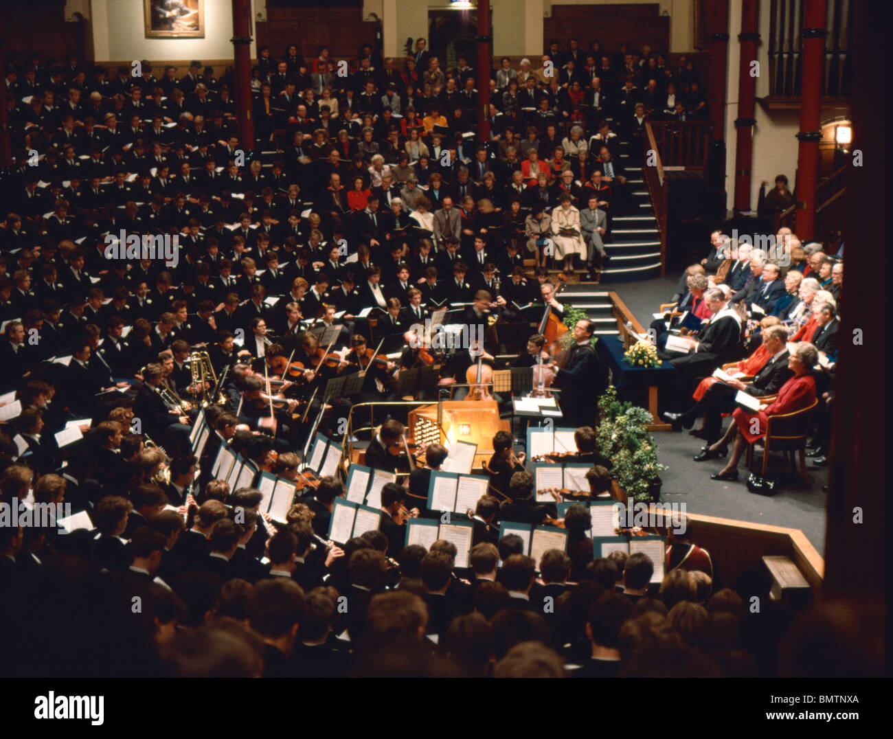 Harrow School songs on speech day, 1980's Stock Photo - Alamy
