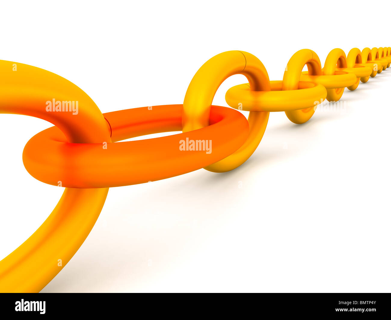 link in chain. 3d Stock Photo - Alamy