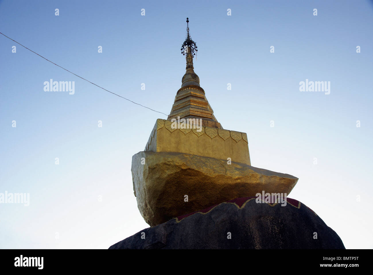 Myanmar, Mon State, Kyaiktiyo Pagoda (Golden Rock Pagoda Stock Photo ...