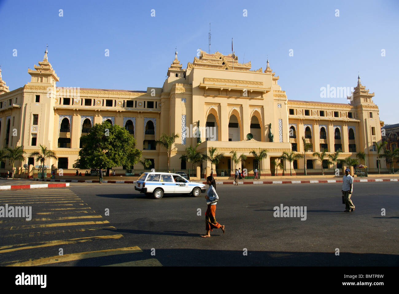 Myanmar, Yangon, old British colonial building now the city Hall Stock ...