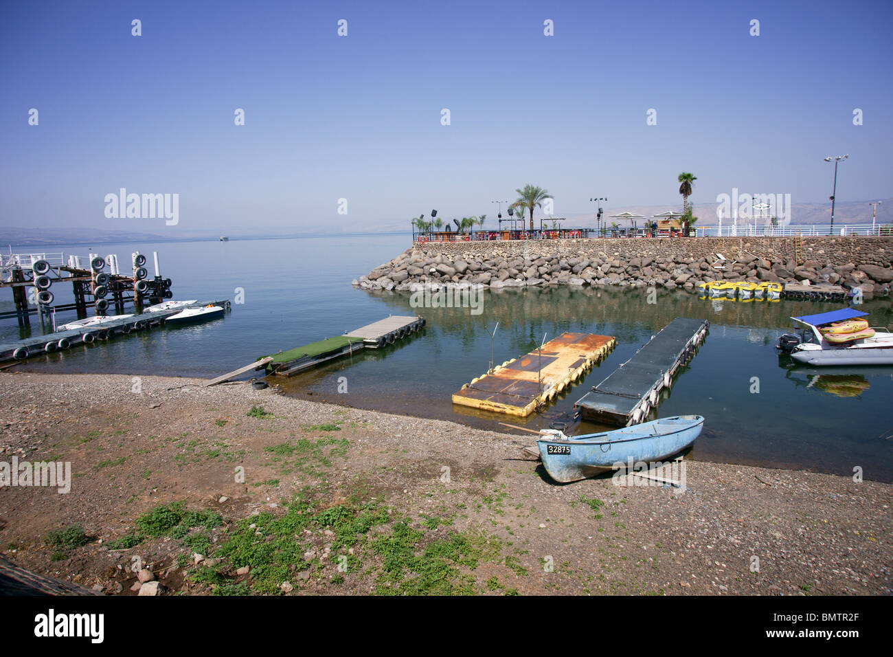 Israel, Tiberias, Fishing Harbour - in 2010 commercial fishing of the ...