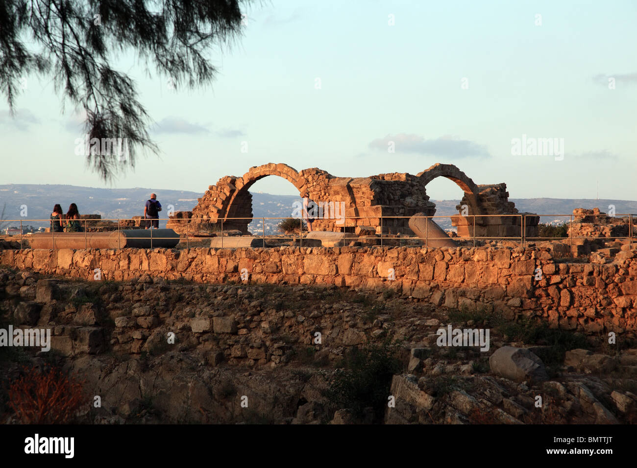 Ruins of ancient buildings. Kato Paphos Archaeological Park. Paphos ...