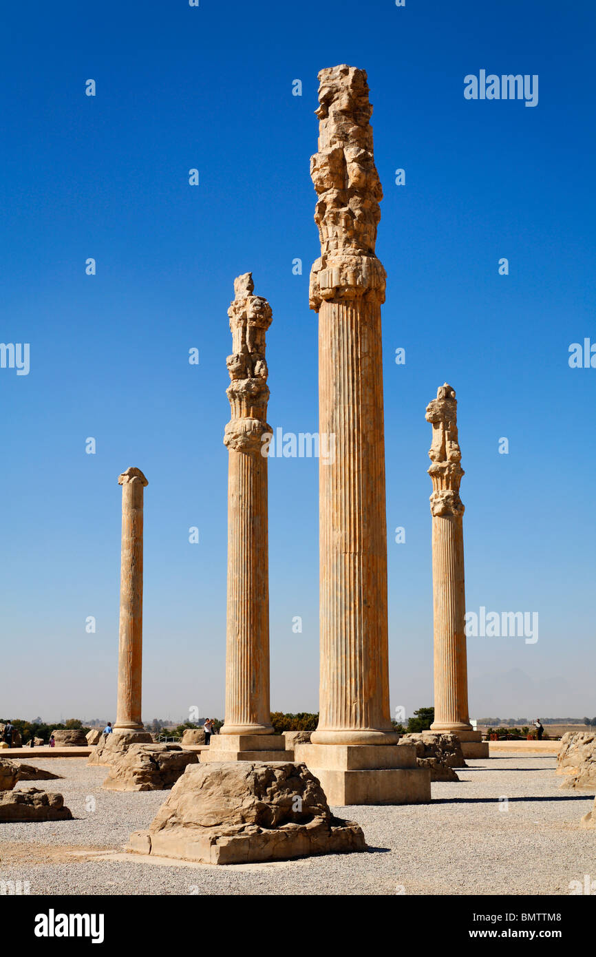 Standing columns, Persepolis, Iran Stock Photo - Alamy