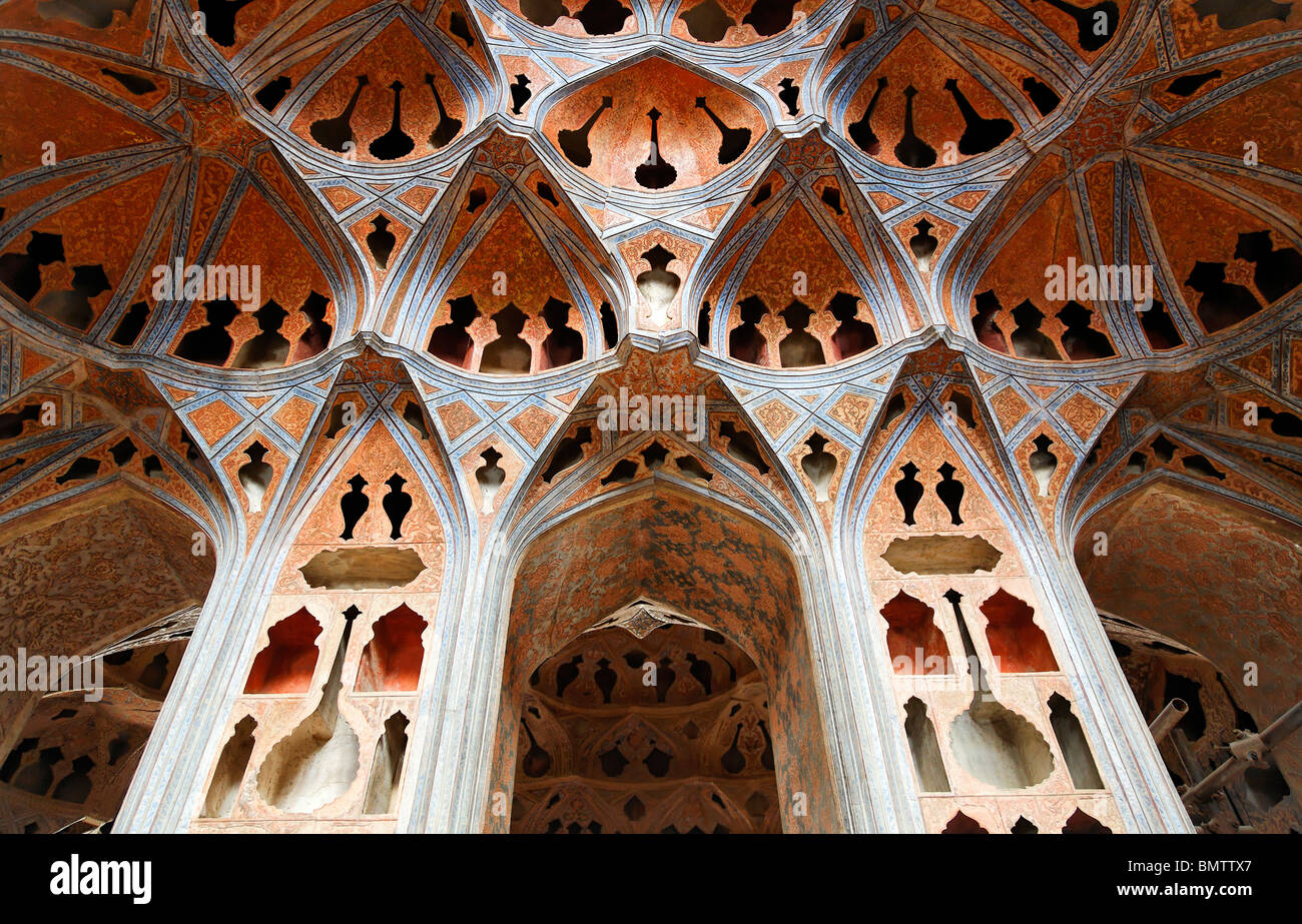 The music room, Ali Qapu palace, Isfahan, Iran Stock Photo - Alamy