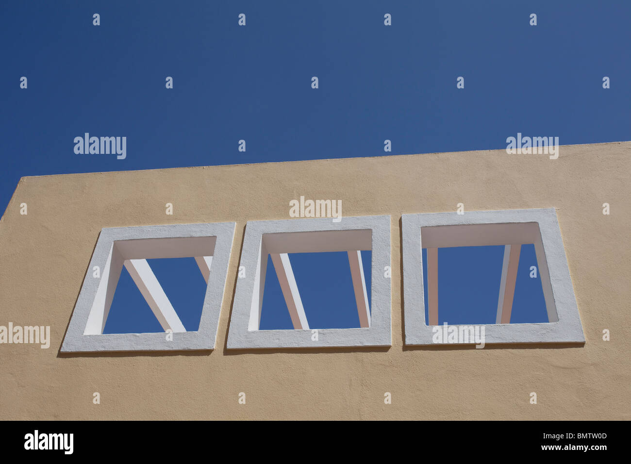 square windows with blue sky background Stock Photo - Alamy