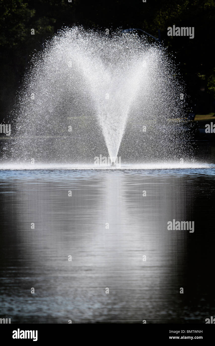 A park fountain with reflection Stock Photo - Alamy