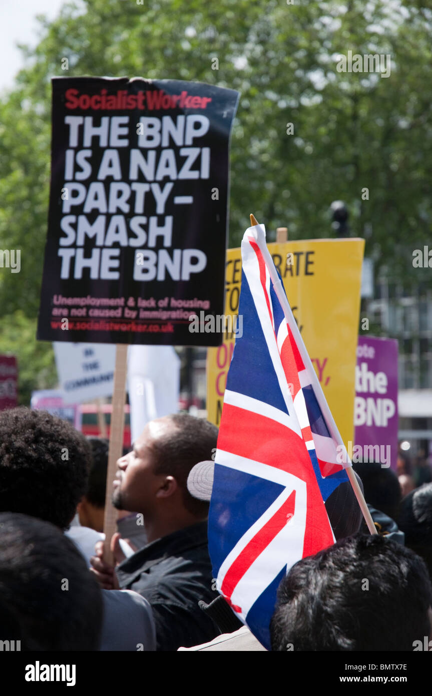 Demonstration against the far right parties BNP and EDL Stock Photo - Alamy
