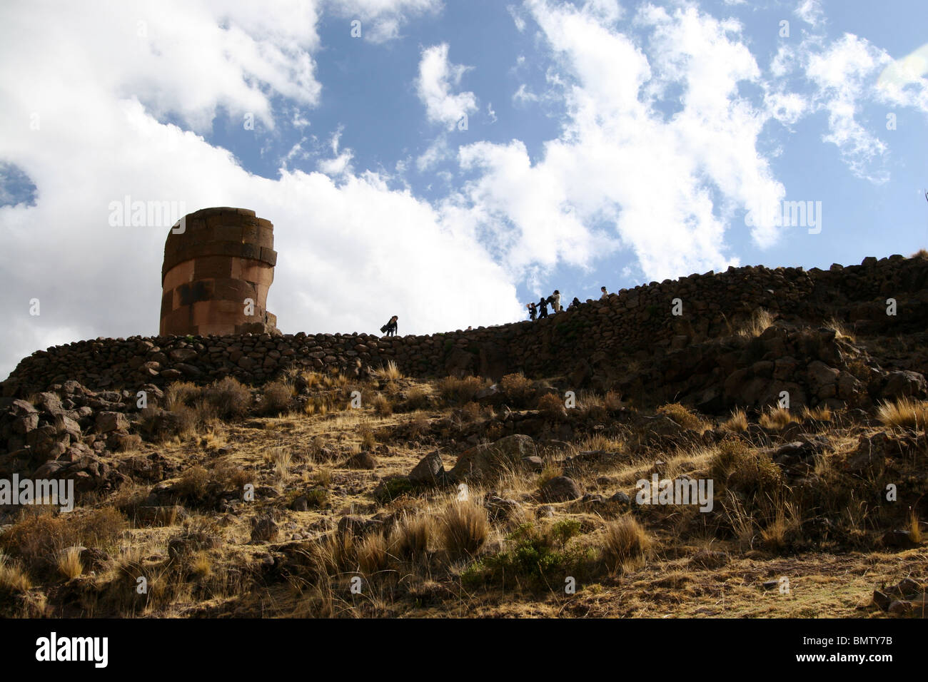 Sillustani. Pre-Incan burial ground on the shores of Lake Umayo near ...