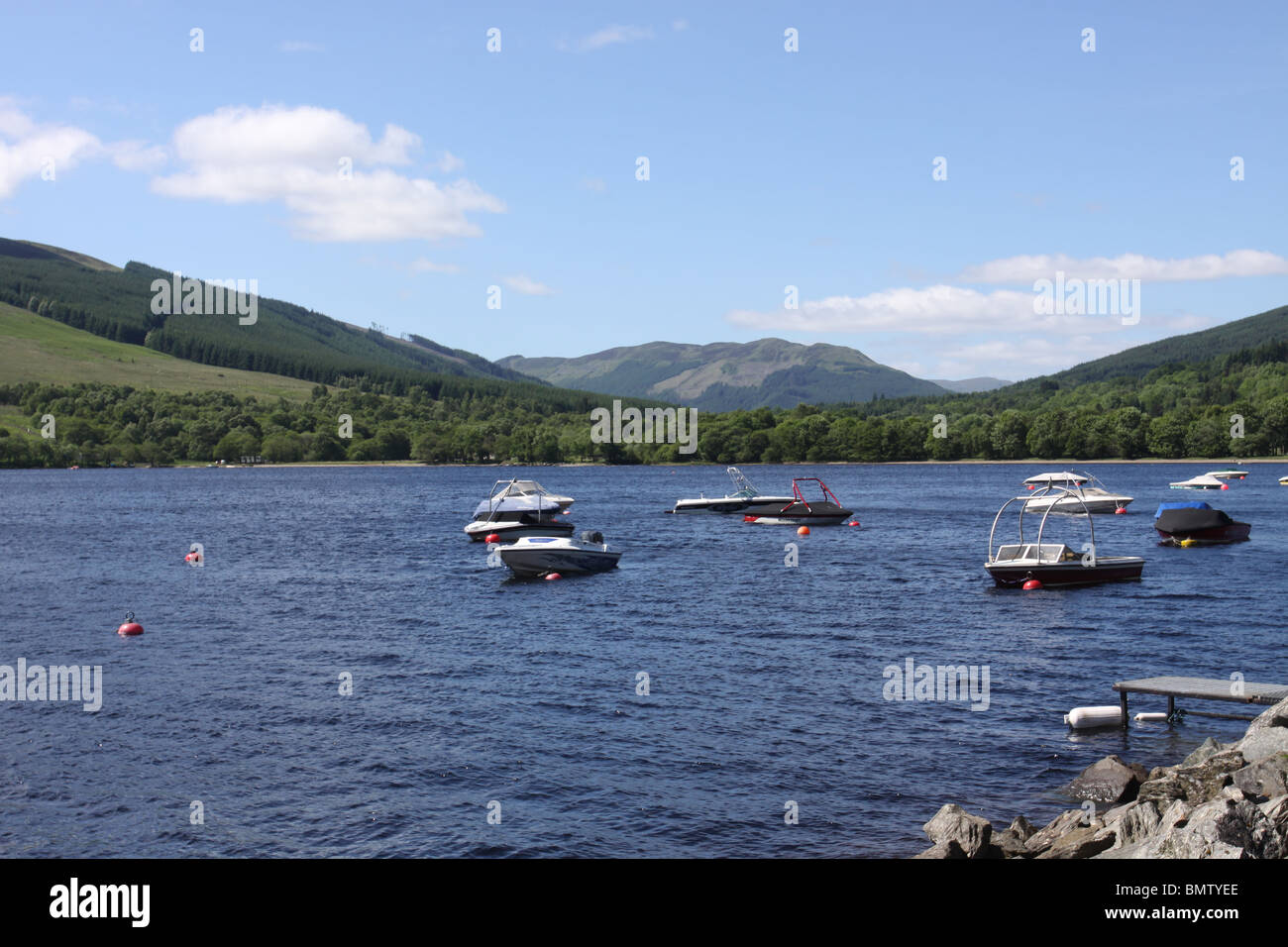 boats on Loch Earn Scotland June 2010 Stock Photo - Alamy
