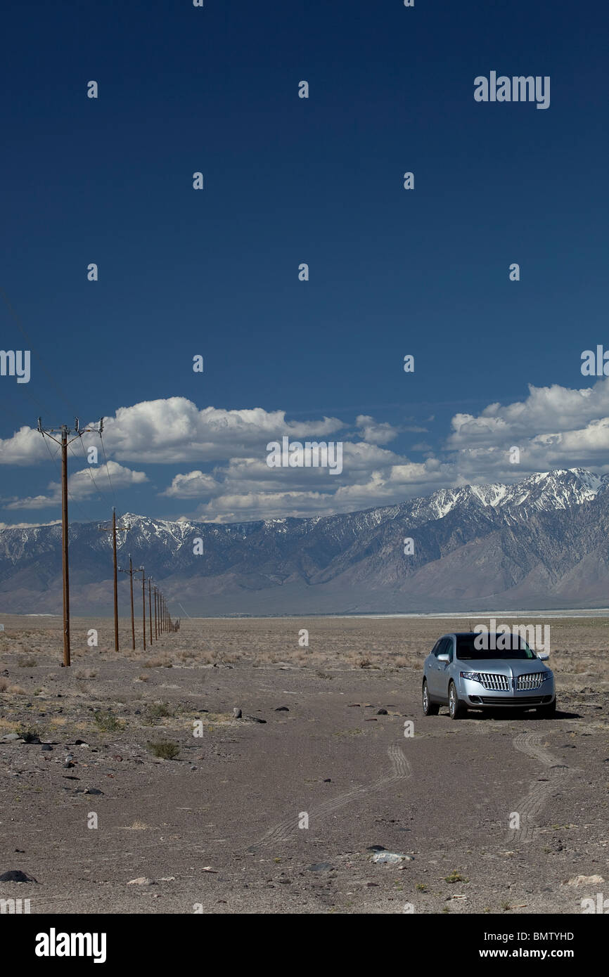 Lincoln MXT on bed of Lake Owen near Lone Pine Ca USA Stock Photo - Alamy