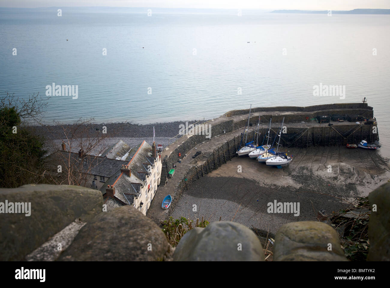 Clovelly Devon UK Harbor Harbour Quay Sea Stock Photo - Alamy