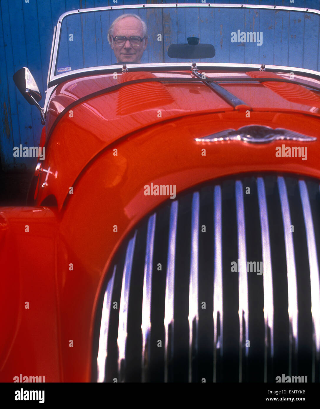 Peter Morgan in a Morgan Plus 8 early 1980's Stock Photo - Alamy