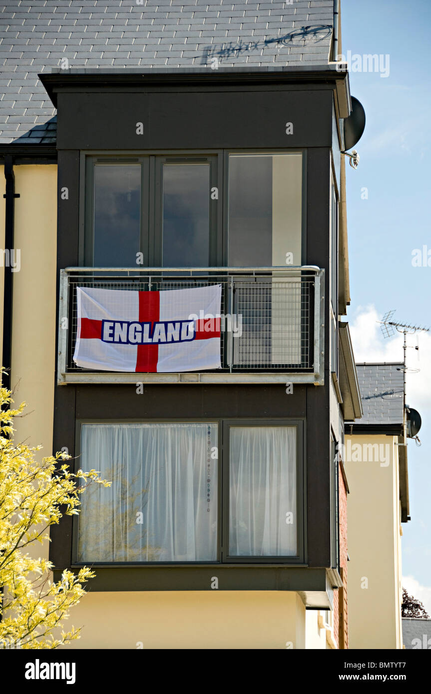 england flag union jack in a window during the world cup Stock Photo ...