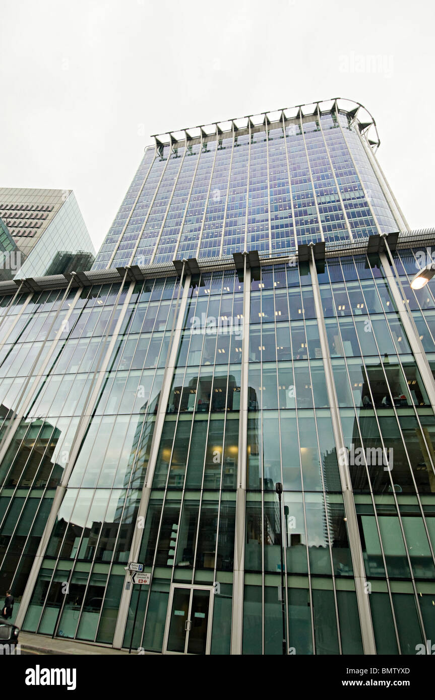 high rise offices in the city of london with large expanses of glass ...