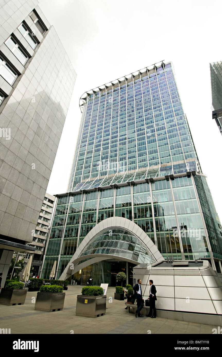 high rise offices in the city of london with large expanses of glass ...