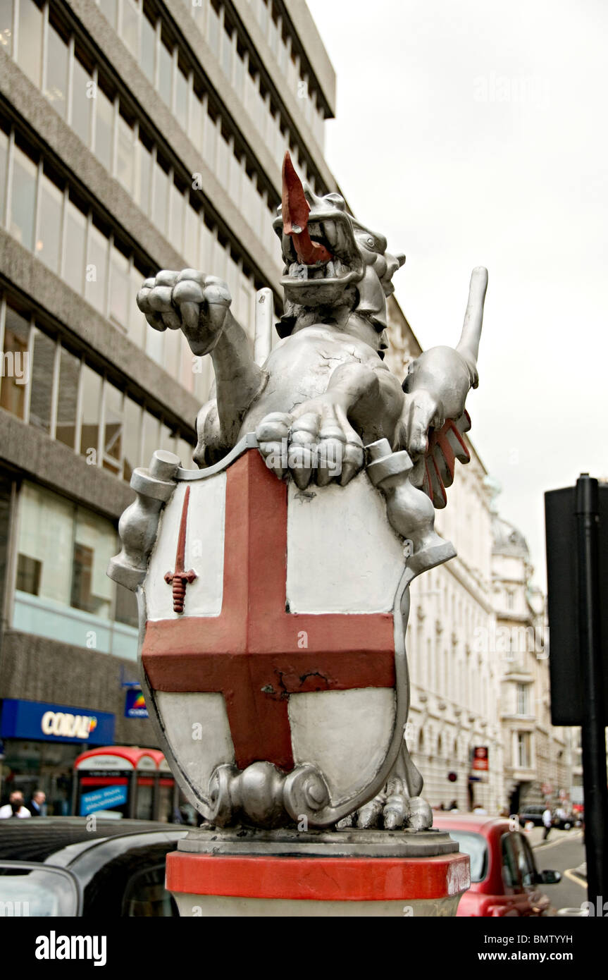 city of london dragon statue guarding the entrance to the square mile ...