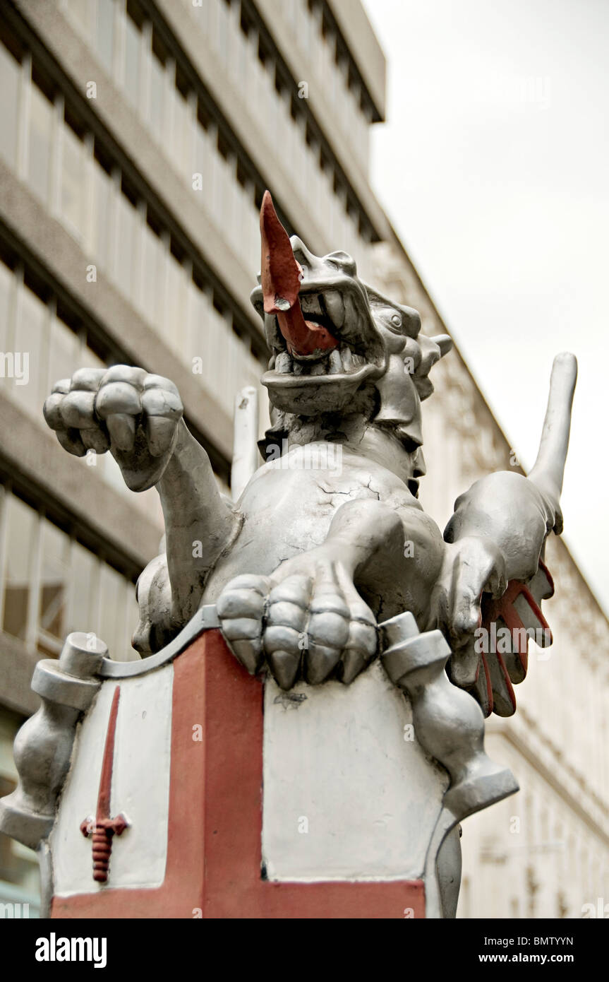 city of london dragon statue guarding the entrance to the square mile ...