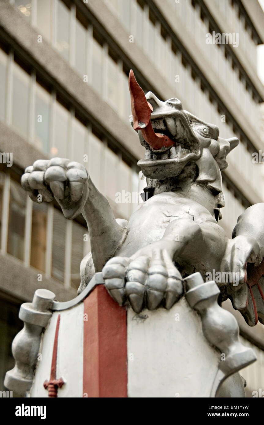 city of london dragon statue guarding the entrance to the square mile ...
