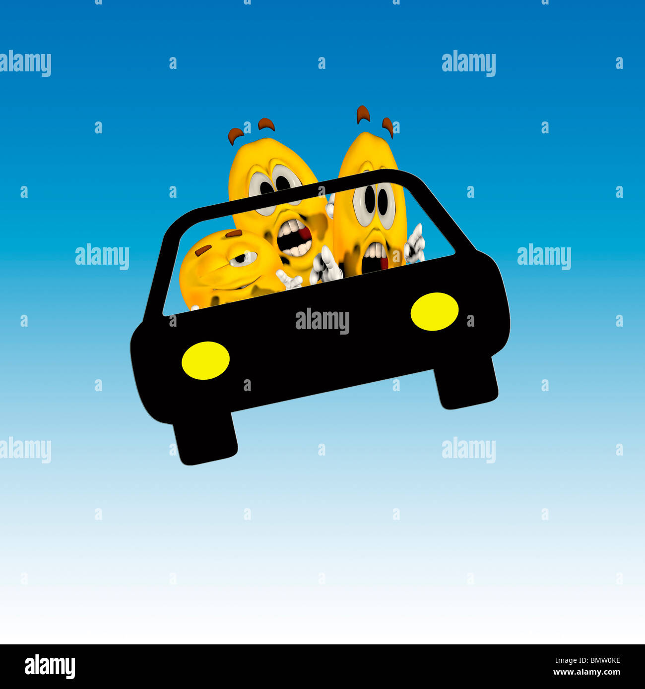 Emoticons, Graphic Illustration depicting dangerous drunken driver and ...