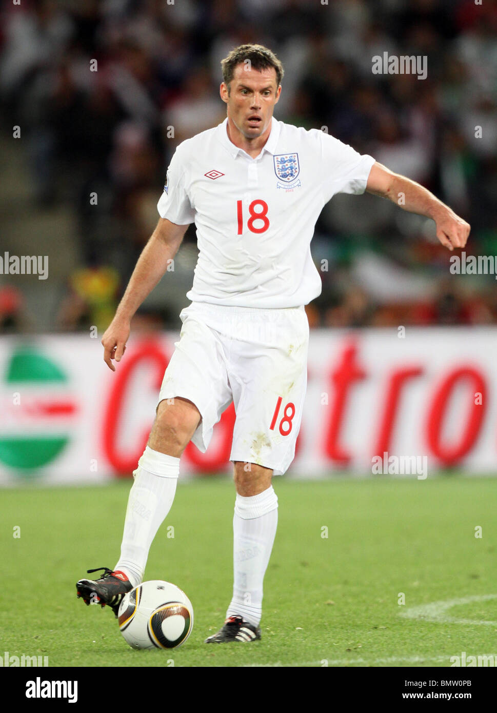 JAMIE CARRAGHER ENGLAND V ALGERIA GREEN POINT STADIUM CAPE TOWN SOUTH AFRICA 18 June 2010 Stock ...