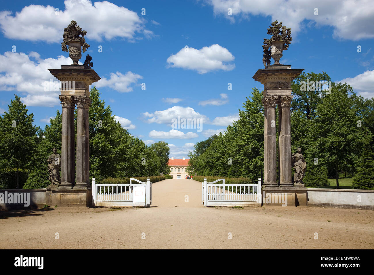 Schloss Rheinsberg, Brandenburg, Germany - Park Entrance Stock Photo ...
