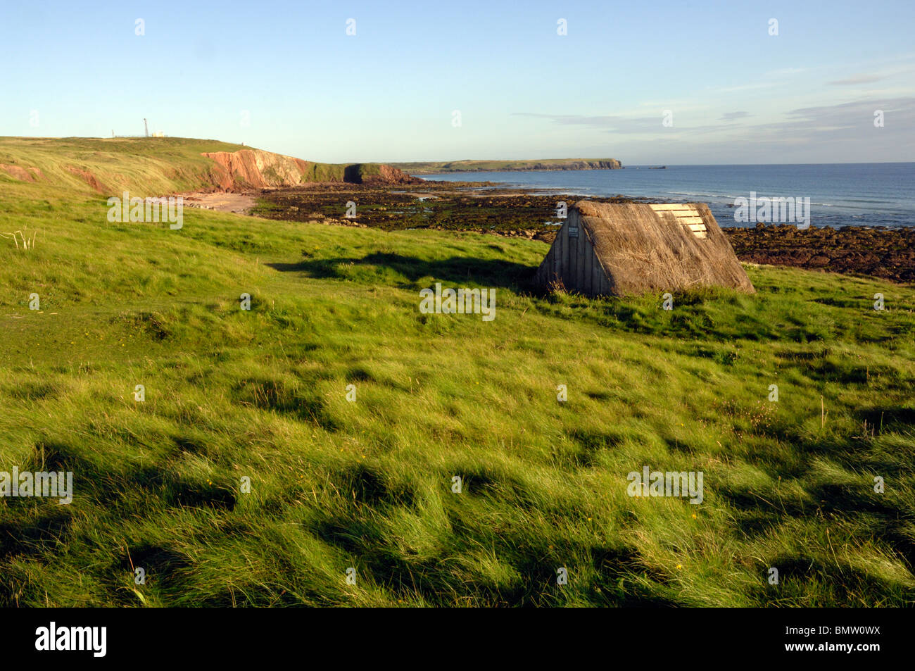 Seaweed drying hut, Freshwater West, Pembrokeshire Coast National Park ...