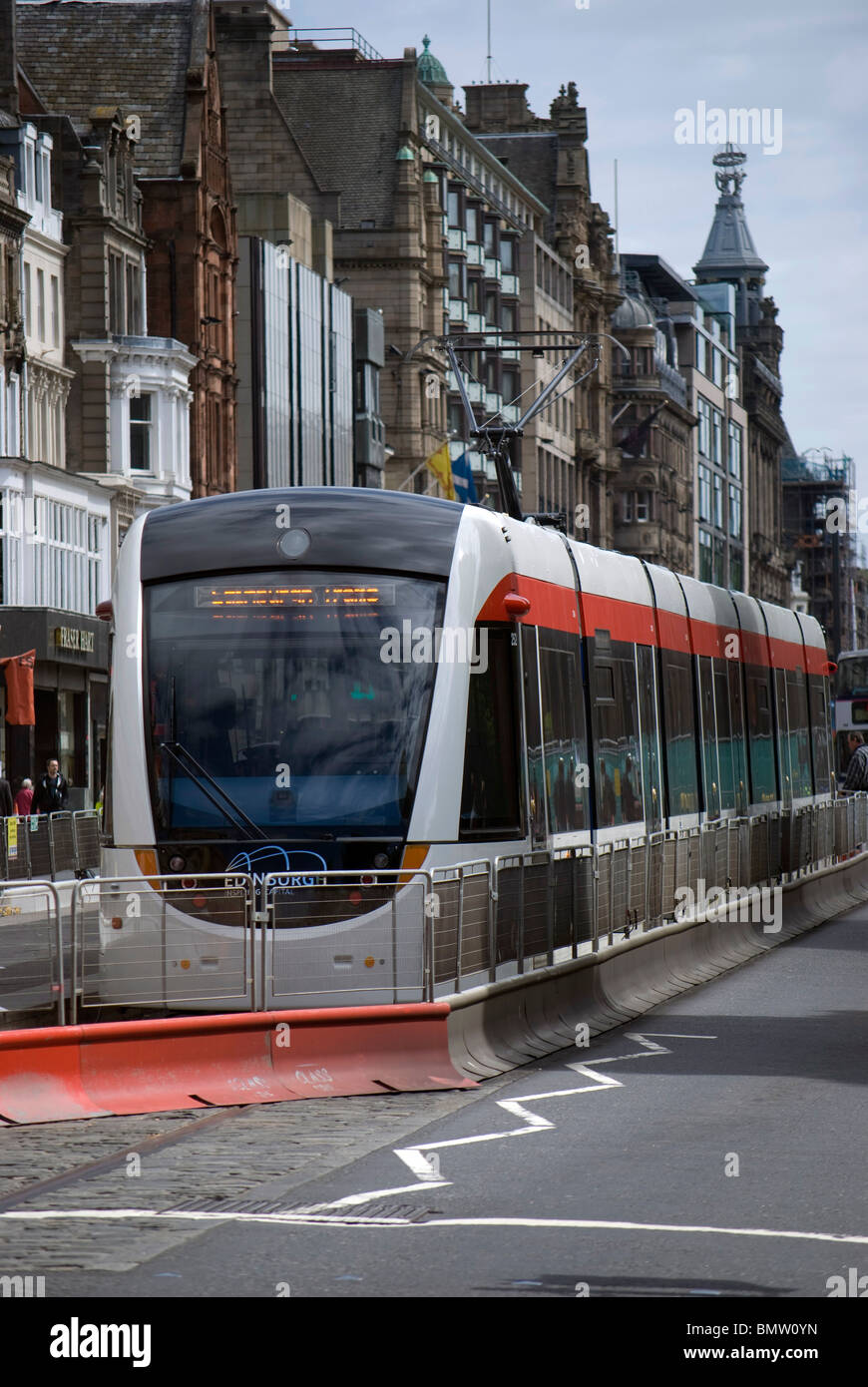 Tram with new Lothian Transport livery on show in Princes Street ...