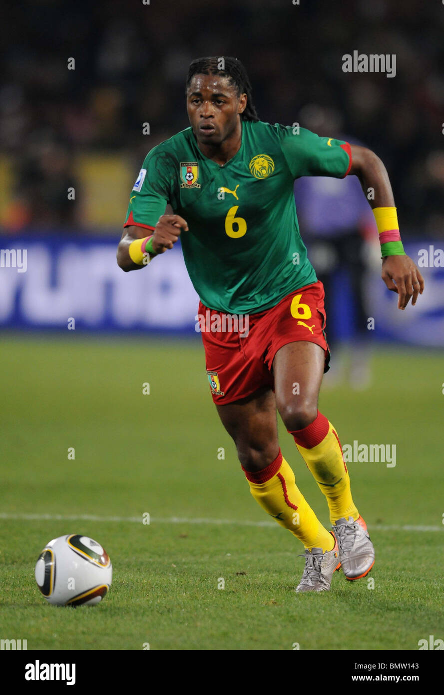 ALEXANDRE SONG CAMEROON LOFTUS VERSFELD STADIUM PRETORIA SOUTH AFRICA ...
