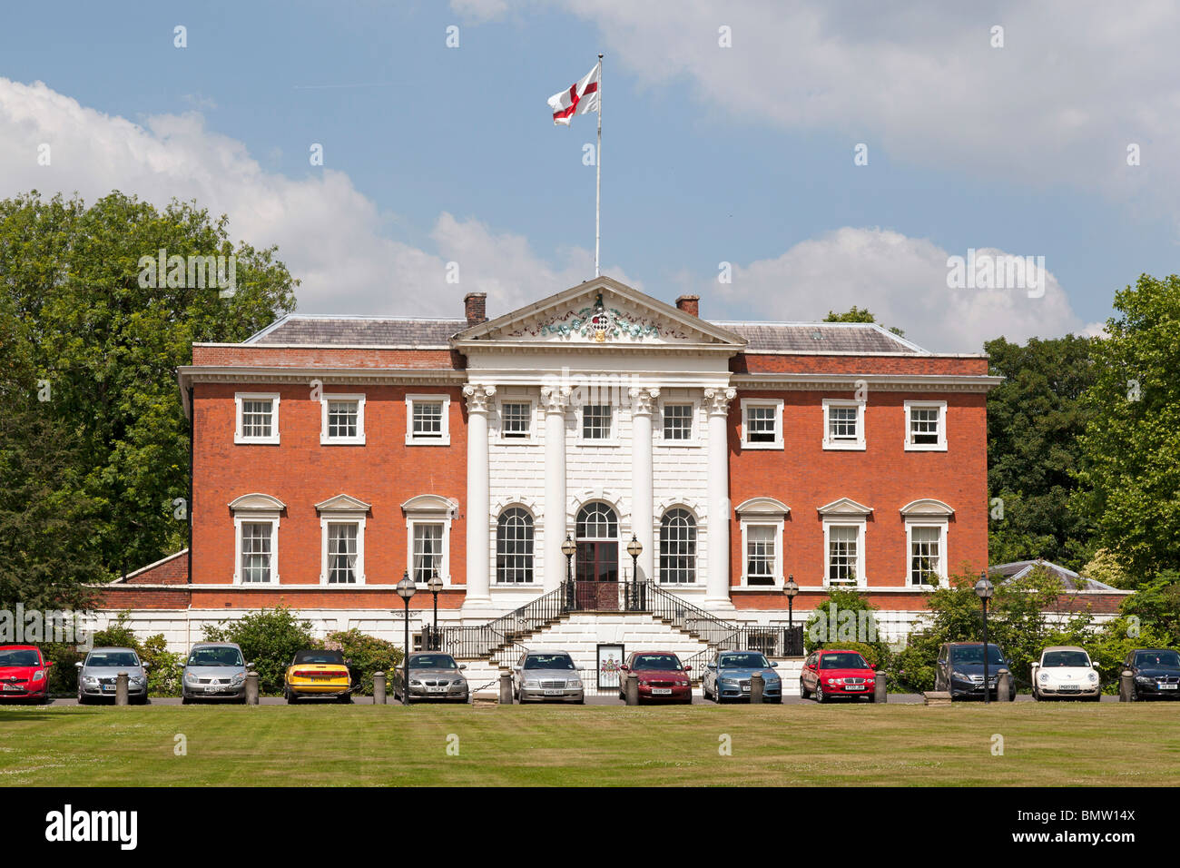 Warrington Town Hall and lawns. The former home of industrialist Joseph ...