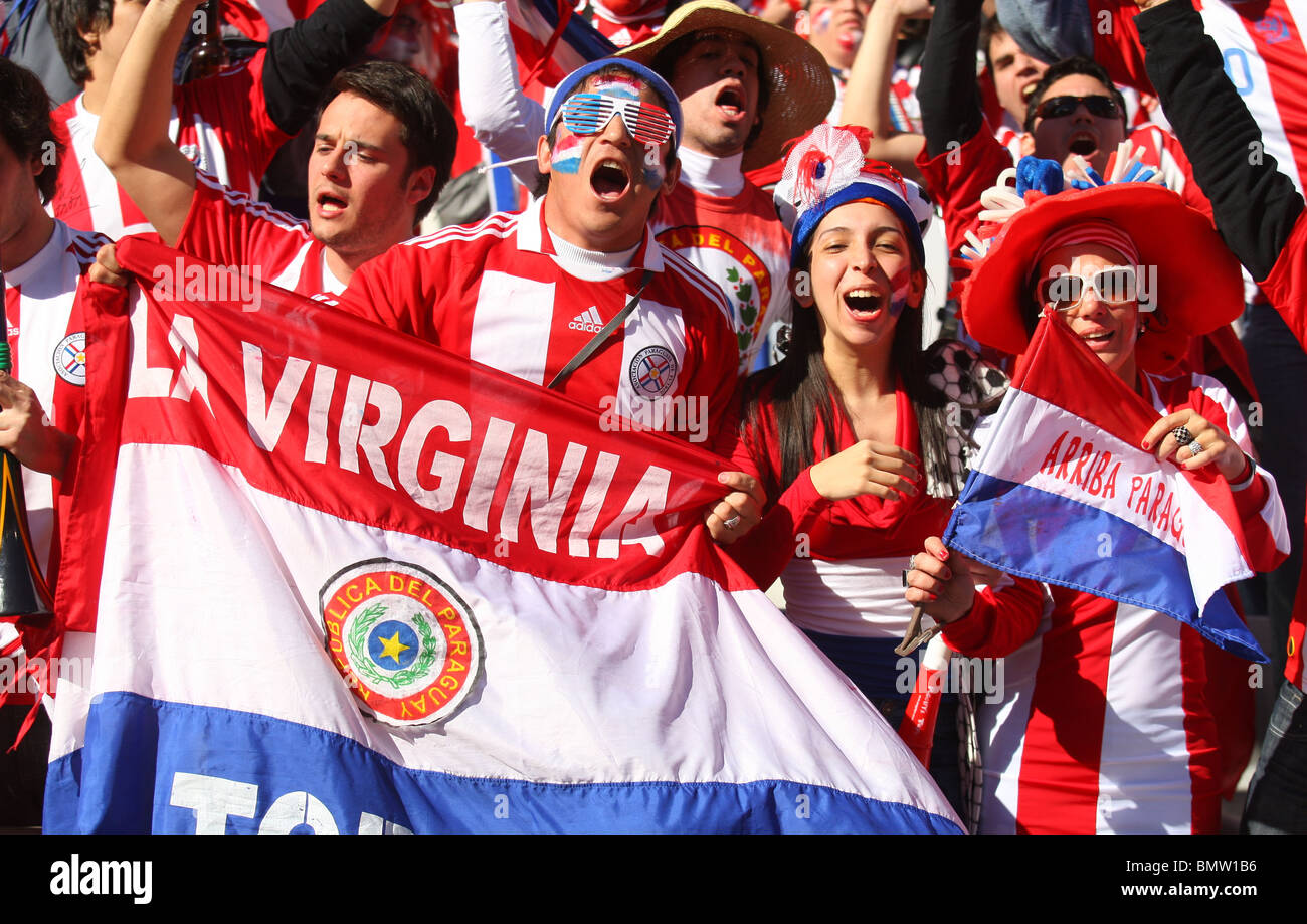 PARAGUAY FANS SLOVAKIA V PARAGUAY FREE STATE STADIUM BLOEMFONTEIN SOUTH ...