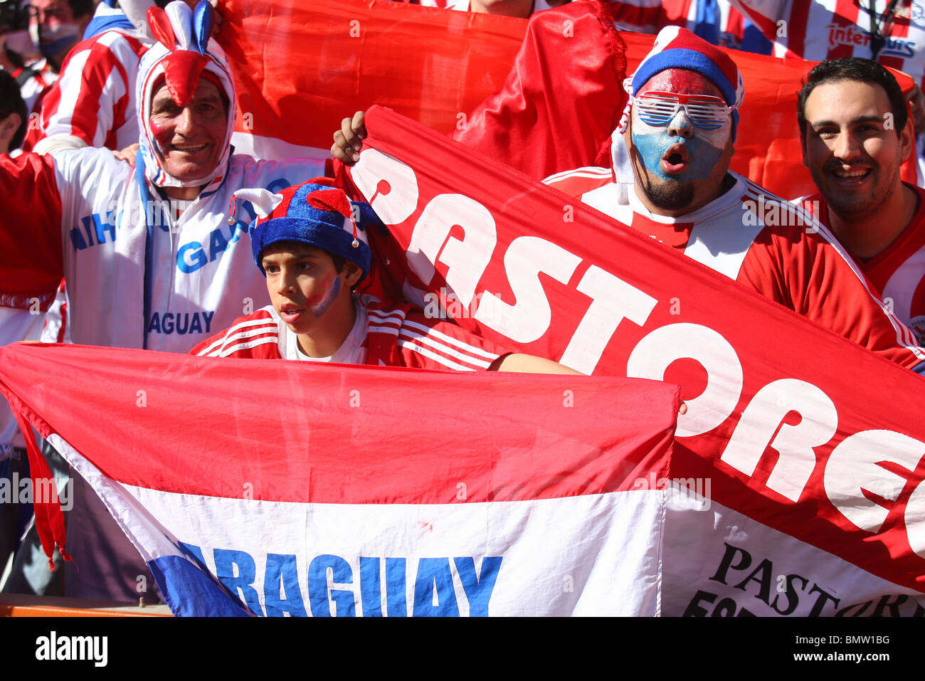 PARAGUAY FANS SLOVAKIA V PARAGUAY FREE STATE STADIUM BLOEMFONTEIN SOUTH ...