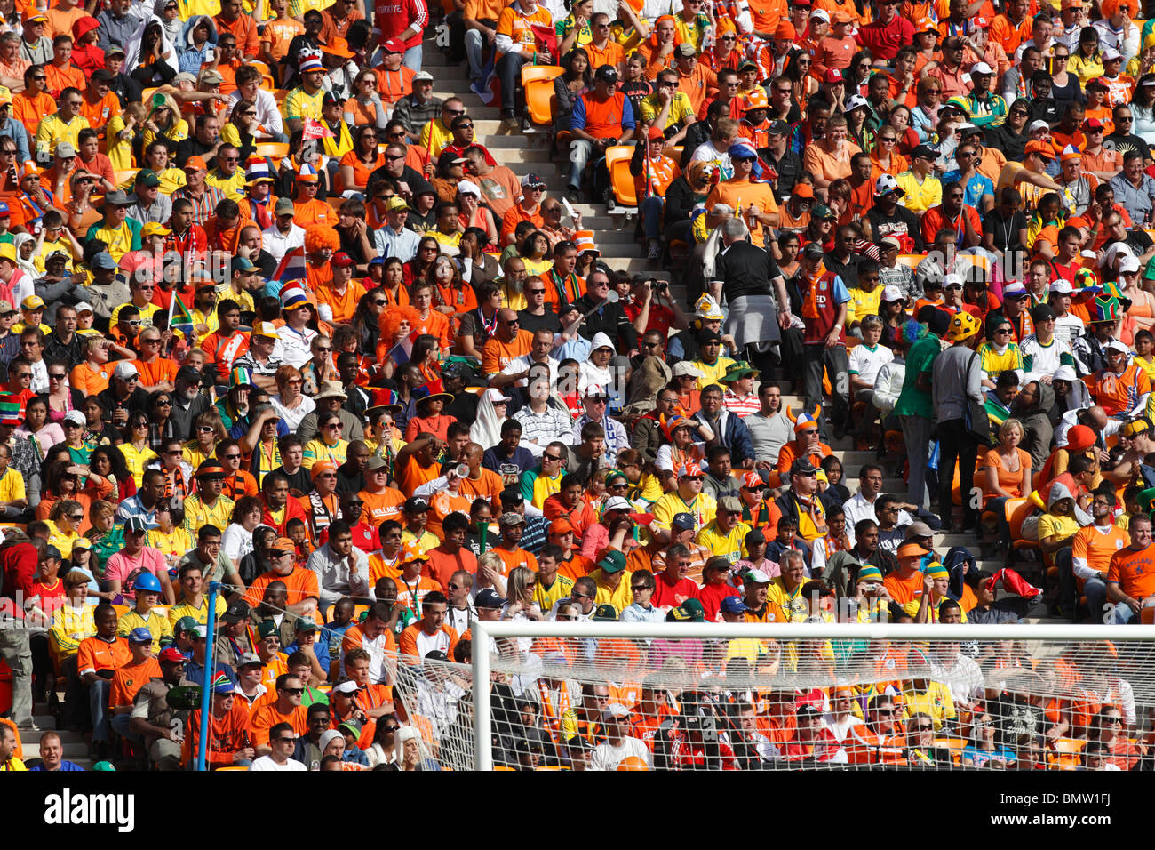 Spectators at a 2010 FIFA World Cup football match between the ...