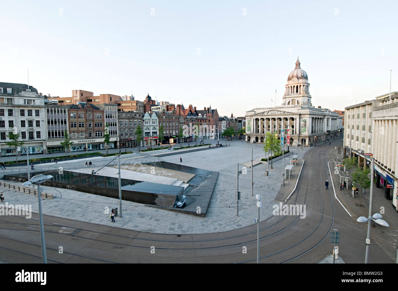 nottingham market square taken from a high angle overview Stock Photo ...