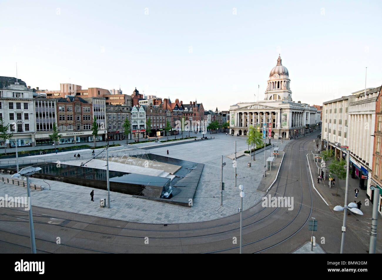 nottingham market square taken from a high angle overview Stock Photo ...