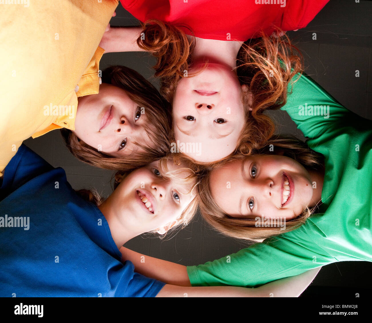 Group of little students with different ages in a happy mood Stock ...