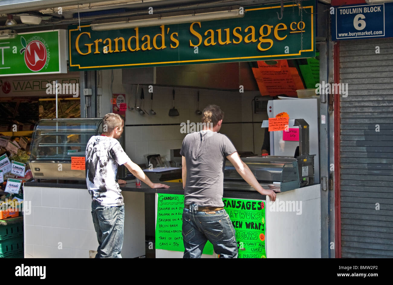 Stall in Bury Market, Bury, Greater Manchester, UK Stock Photo - Alamy