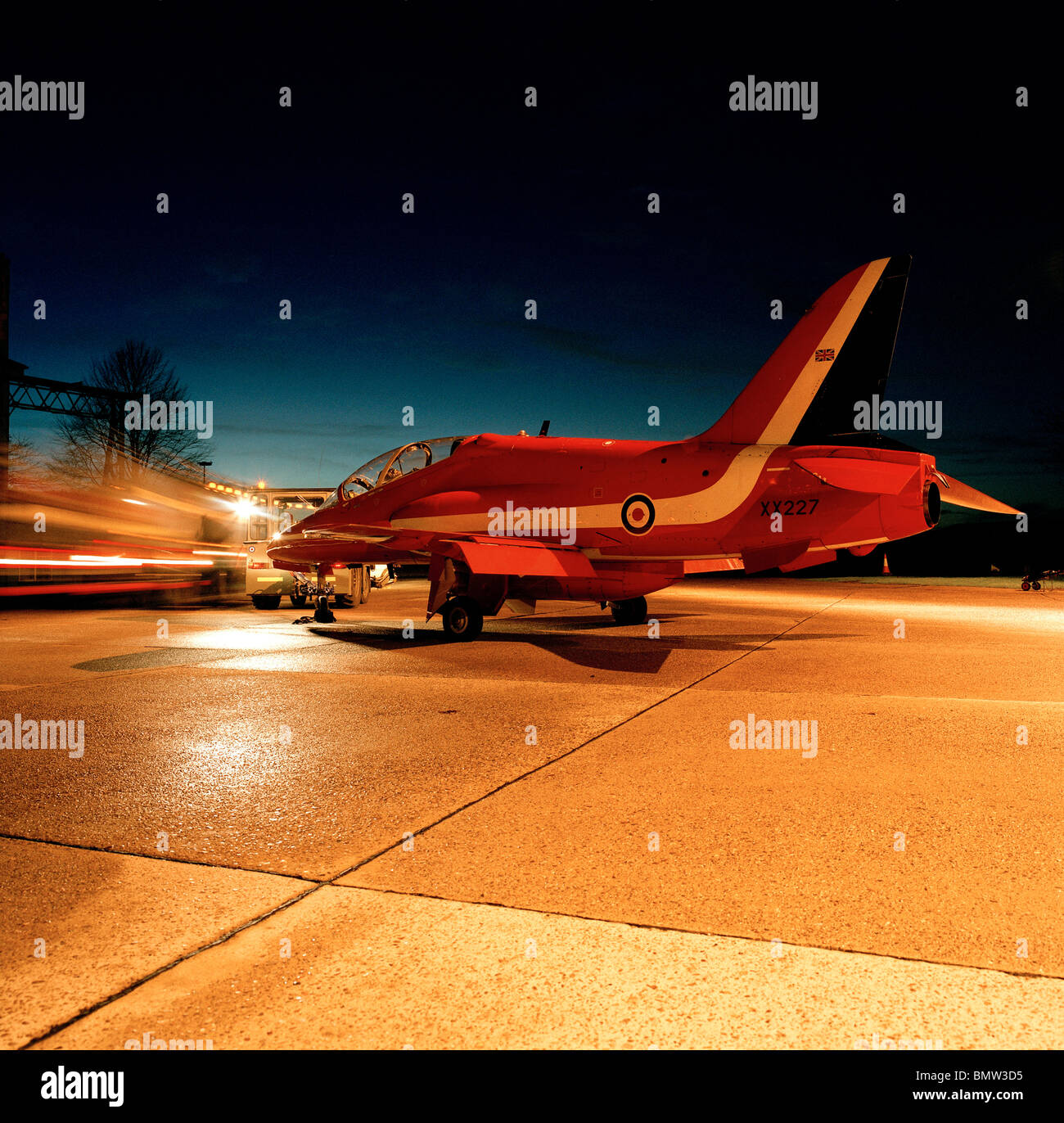 A Hawk jet aircraft belonging to the elite 'Red Arrows', Britain's ...